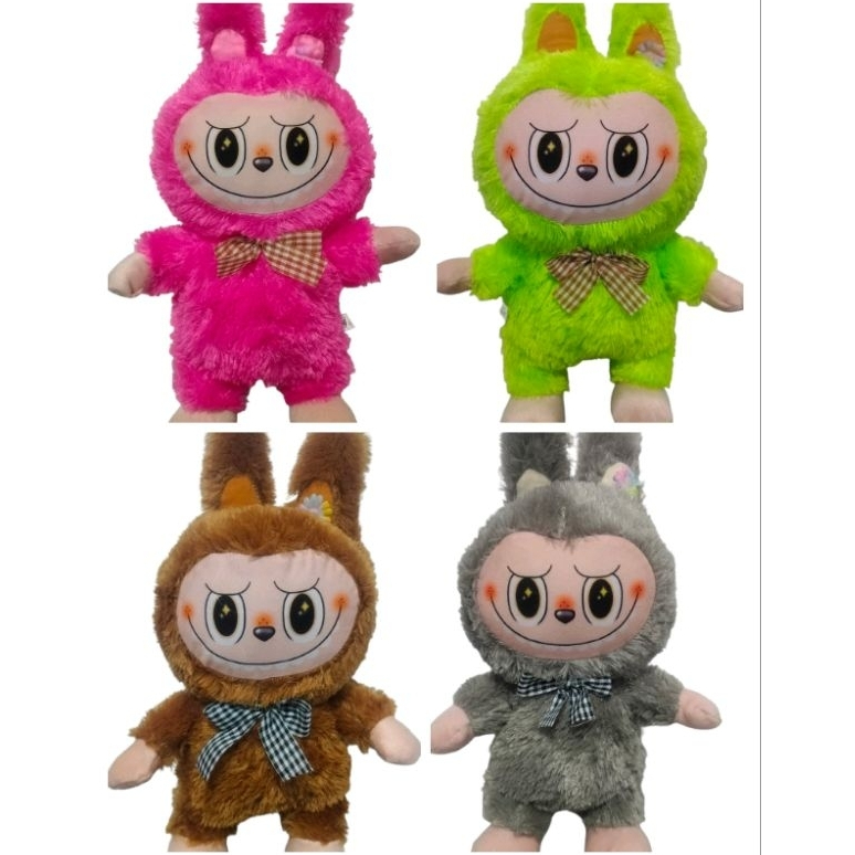 Jual Boneka labubu the monster exiting macaron size L ukuran 40cm ...