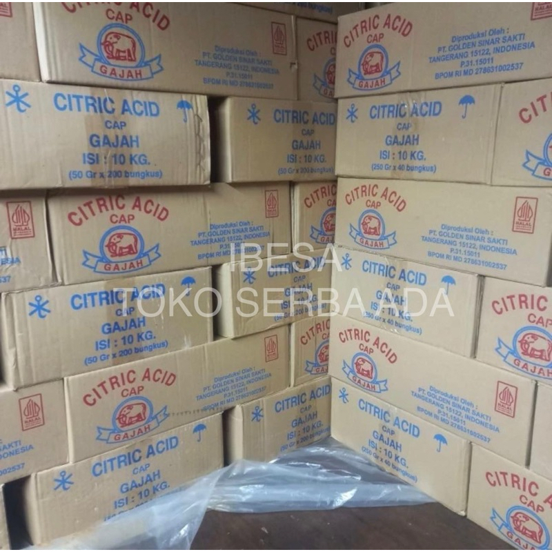 Jual Citric Acid Cap Gajah/Sitrun/Citrun/Asam Sitrat/Asam Sitrun 50Gr ...