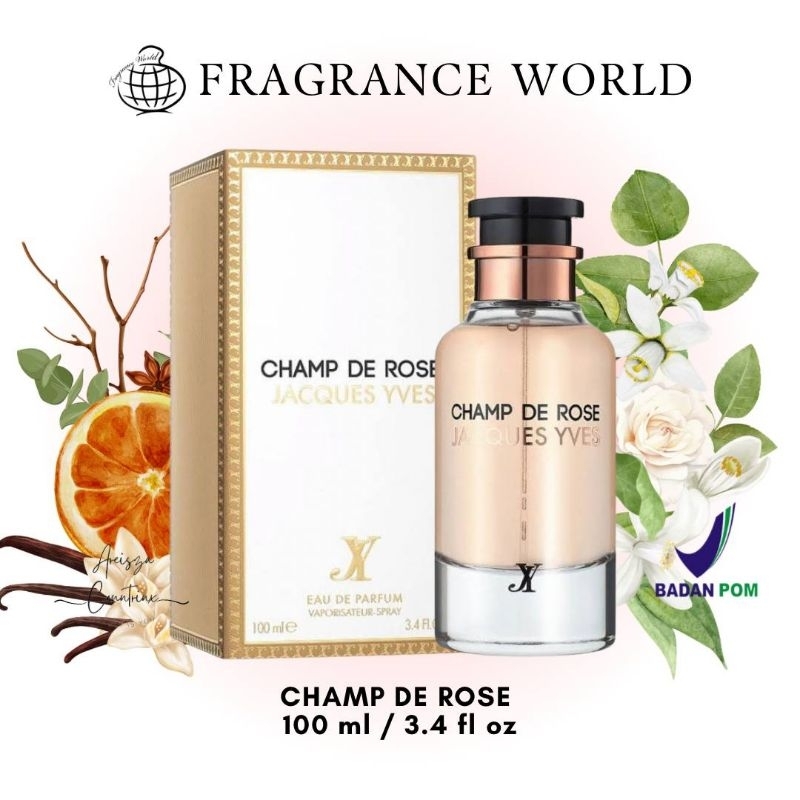 Jual Fragrance World Champ De Rose EDP 100ml | Shopee Indonesia