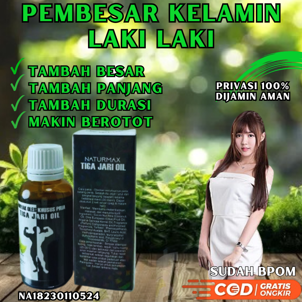 Jual DAUN TIGA JARI ASLI 100%ORIGINAL BPOM Obat Pembesar Mister P Permanen | Shopee Indonesia
