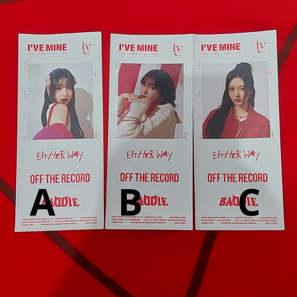 Jual Sticker Ive an yujin gaeul wony wonyoung album mine official ...