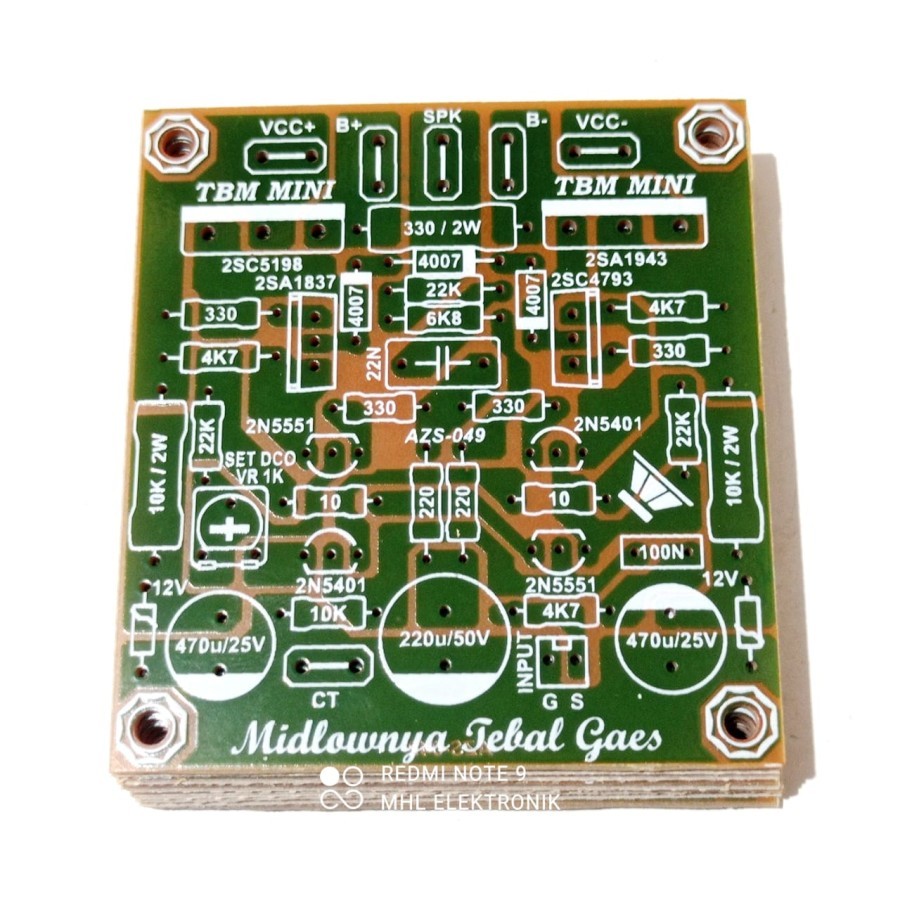 Jual PCB Power Amplifier TBM Mini Karakter Flat Midlow Tebal | Shopee ...