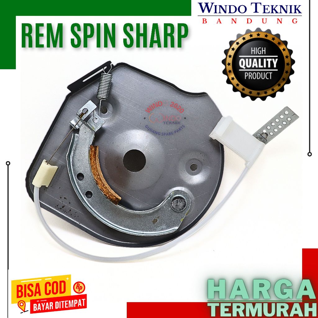 Jual REM DINAMO MESIN CUCI SHARP | KAMPAS REM CAKRAM MOTOR DINAMO SPIN PENGERING SHARP 2 TABUNG ...