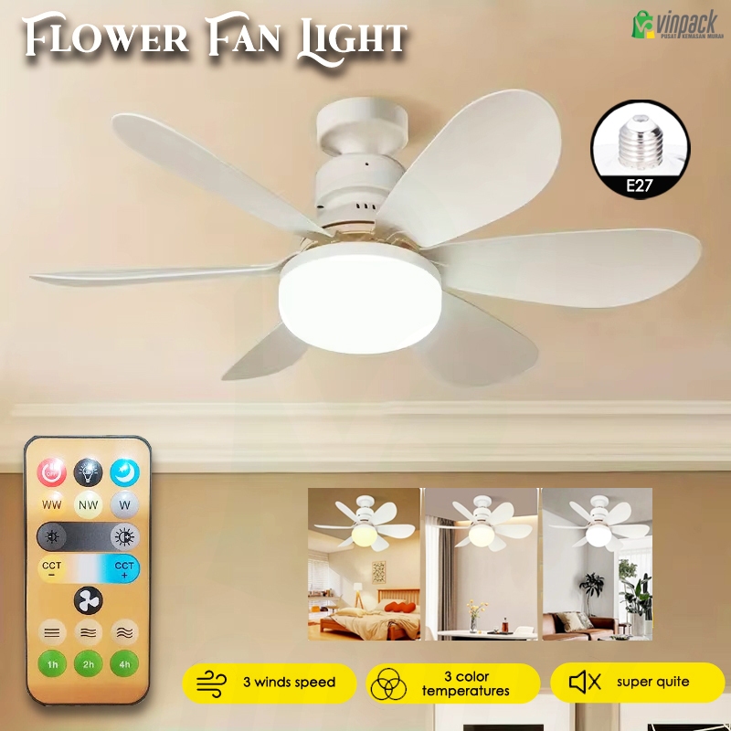 Jual Kipas Angin Lampu Remote Control LED Pemium/ Lampu Kipas Plafon ...