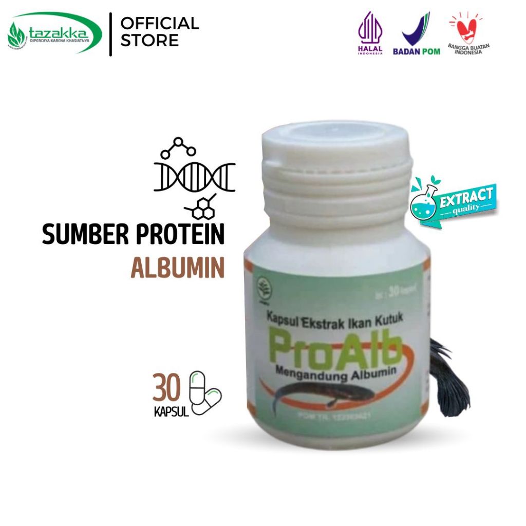 Jual TAZAKKA Pro Alb Kapsul Kutuk Premium Obat Pengering Luka Pasca ...