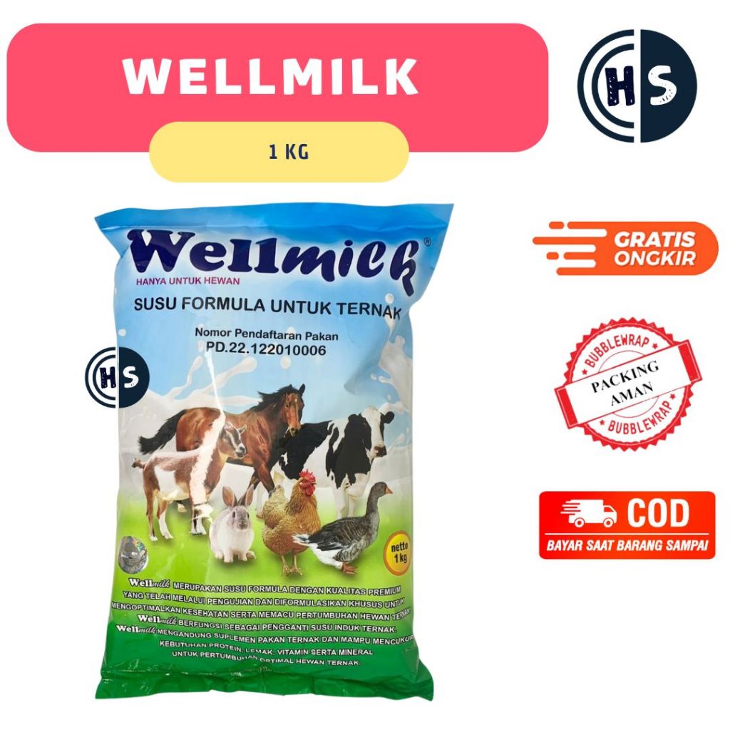 Jual WELLMILK SUSU TERNAK KAMBING 1 KG - Susu Anak Sapi Kambing Hewan ...