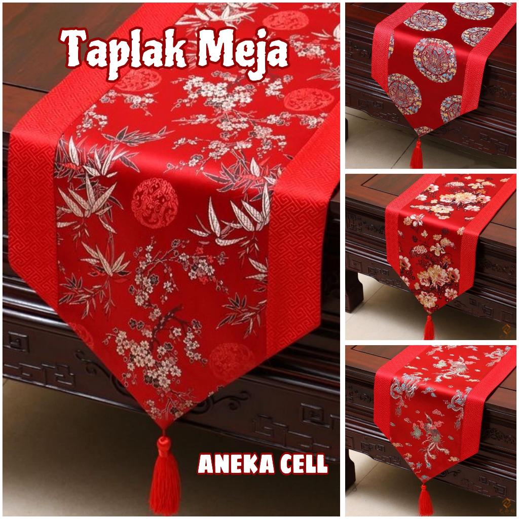 Jual Taplak Meja Imlek Premium Kain Embroidery Ukuran 230cmx33cm ...