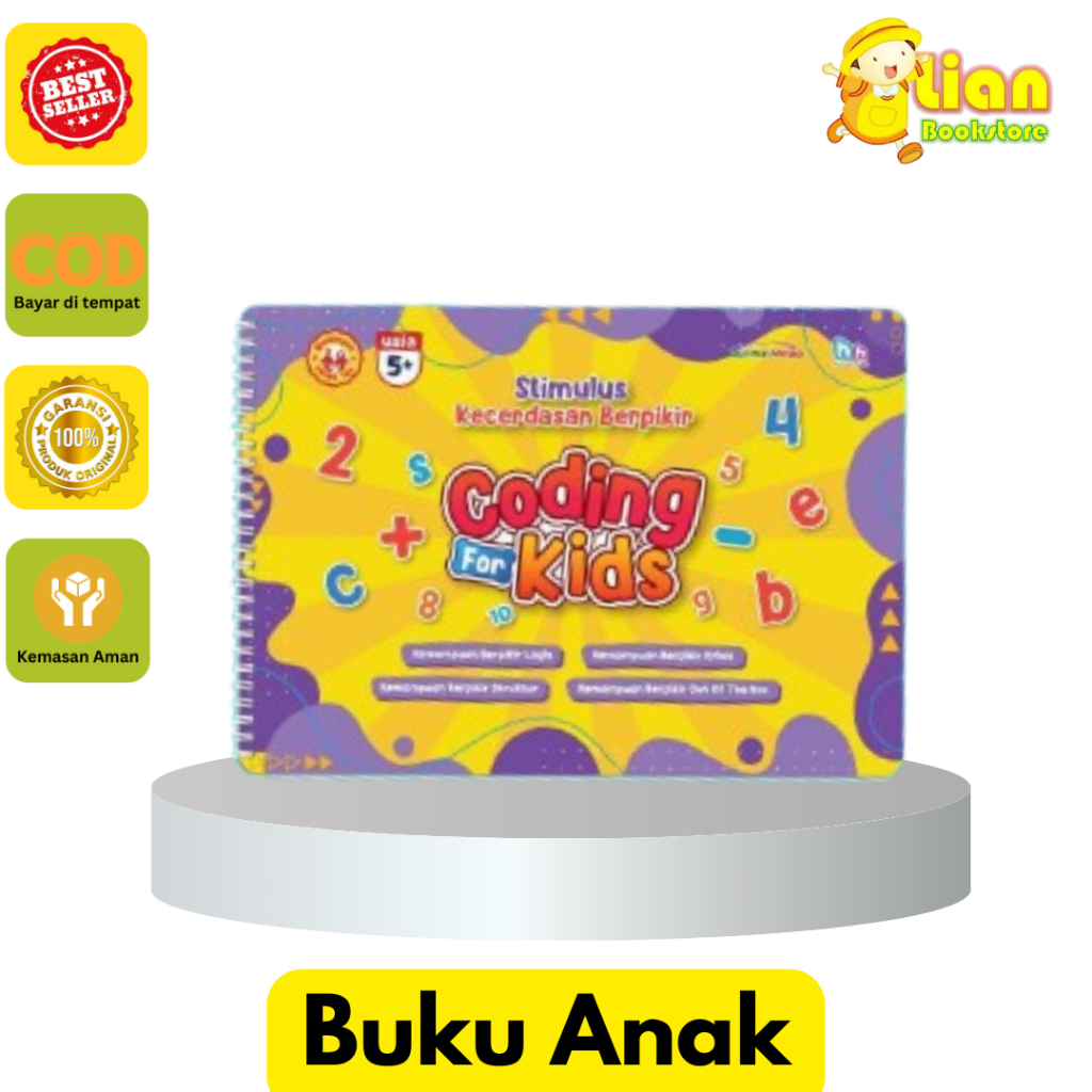 Jual Buku Coding For Kids Mainan Edukasi Anak TK SD HH Funlearning ...