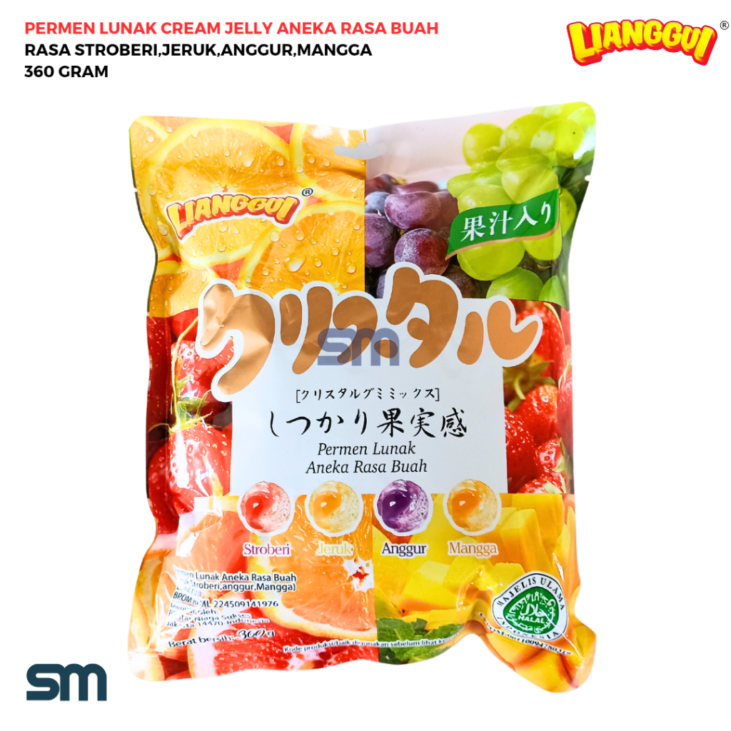 Jual LIANGGUI PERMEN LUNAK CREAM JELLY ANEKA RASA BUAH 360 GRAM ...