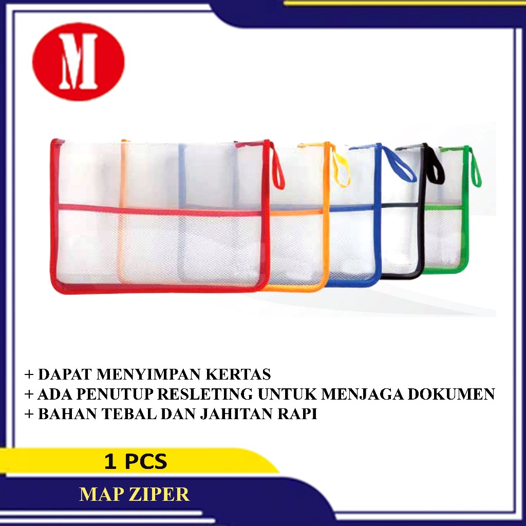 Jual Map Plastik Zipper / Map Tas | Shopee Indonesia