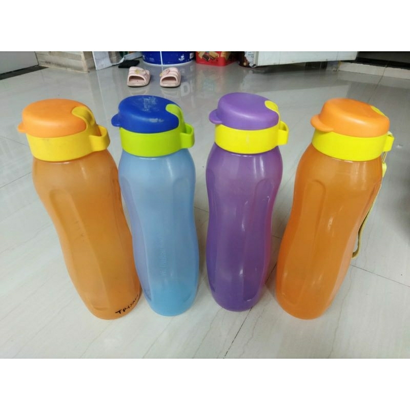 Jual botol minum tempat minum eco fashion 1 liter flip Tupperware ...