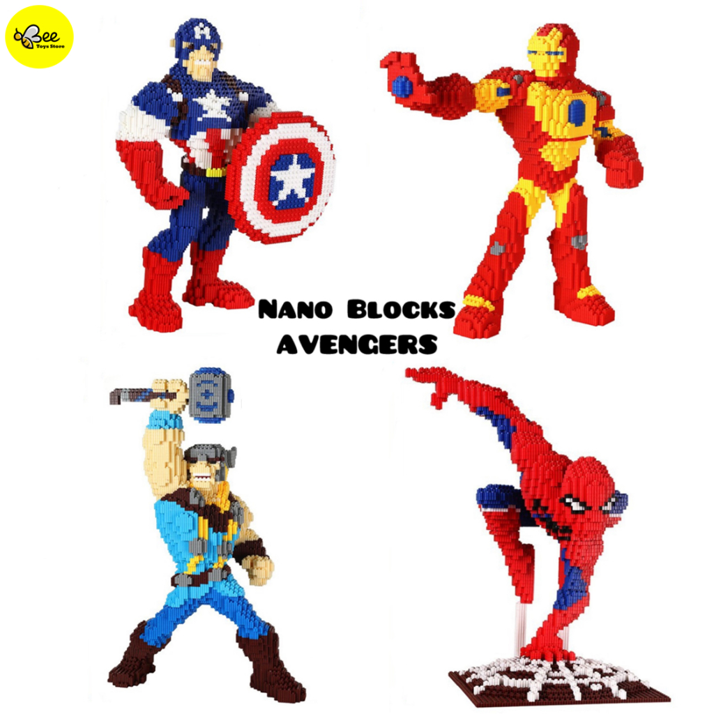 Jual BTS Nano Blocks MEDIUM Marvel Avengers, Building Blocks DIY ...