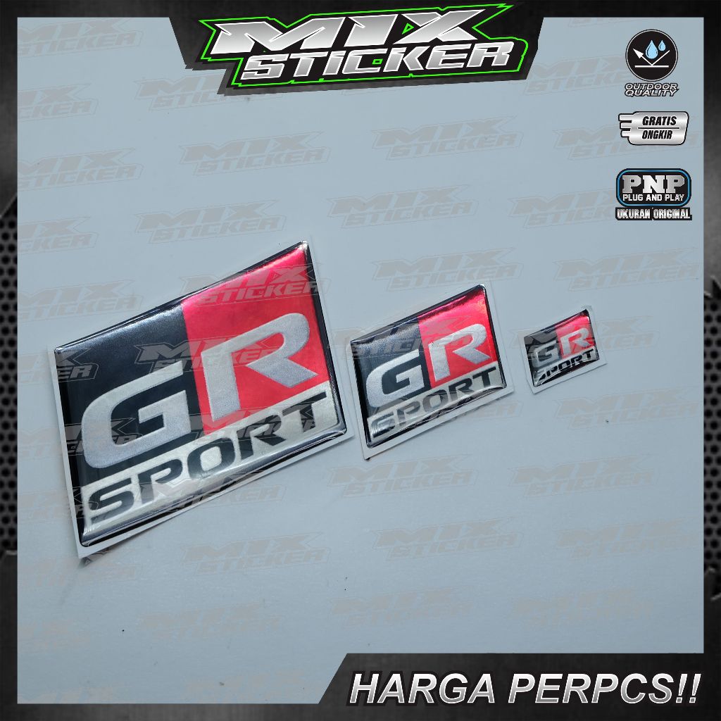 Jual Emblem Timbul GR SPORT / emblem bagasi GR SPORT / Emblem stir GR ...