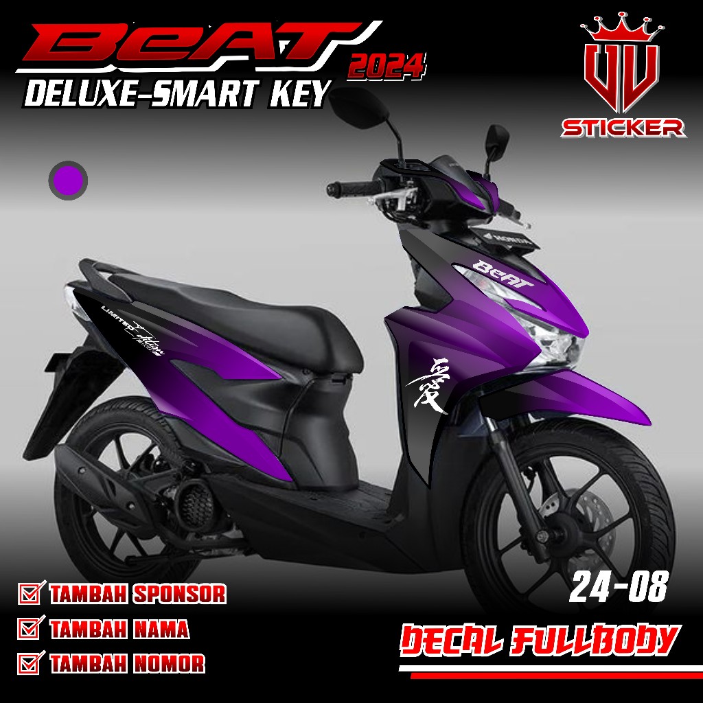 Jual Sticker Decal Full Body Honda Beat DELUXE SMART KEY REMOTE CBS ISS ...