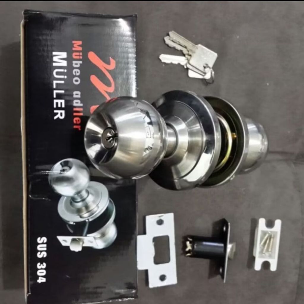Jual Kunci Pintu Bulat MULLER 800 SS/SP Sus 304 - Door Knob Lock ...