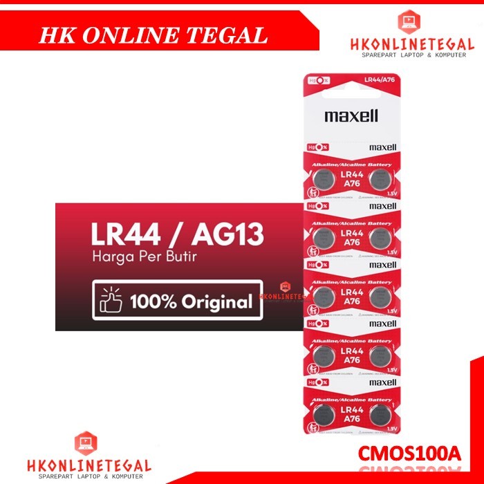 Jual Baterai CMOS Maxell LR44 AG13 Original - CMOS LR44 | Shopee Indonesia