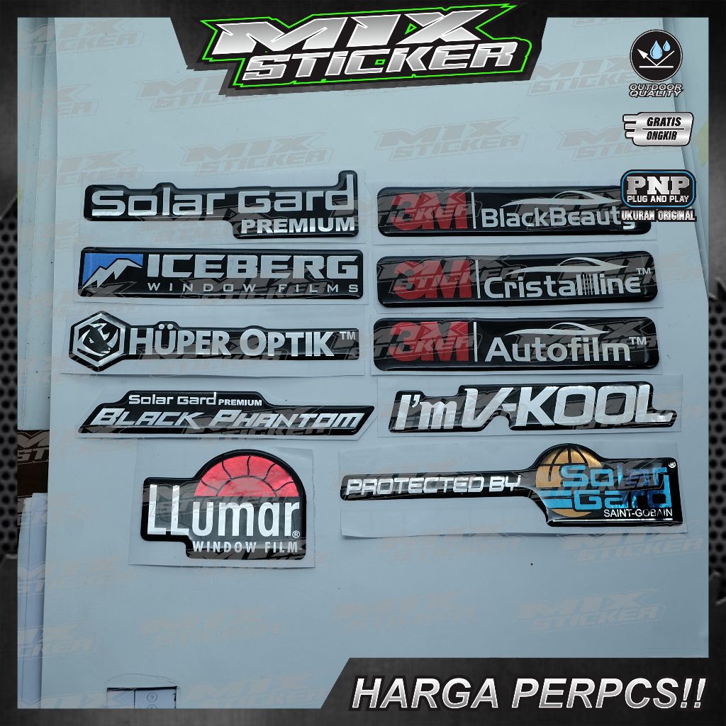 Jual Emblem kaca film mobil / stiker kaca film mobil / emblem vkool ...