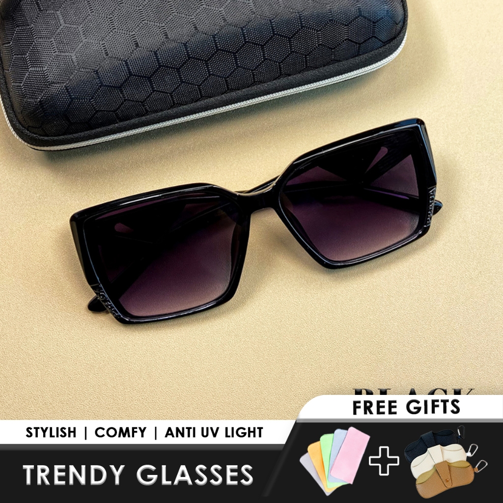 Jual 【Free Dompet & Lap】 Kacamata Sunglasses / Kacamata Perlindungan UV untuk wanita agar ...