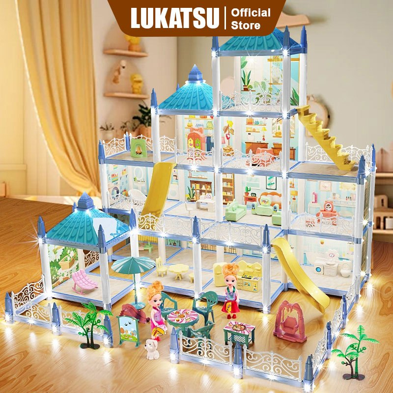 Jual LUKATSU Mainan Rumah Boneka Princess Castle Rumah Princess Rumah ...