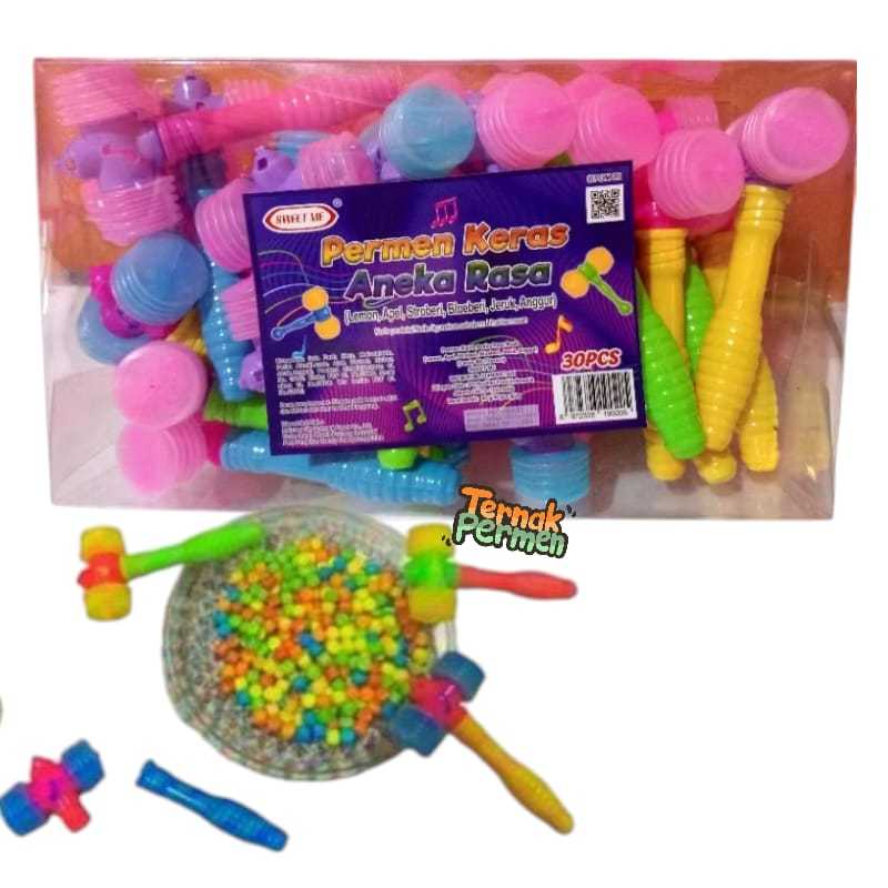 Jual PERMEN KERAS BENTUK HAMMER ISI 30 PCS | Shopee Indonesia