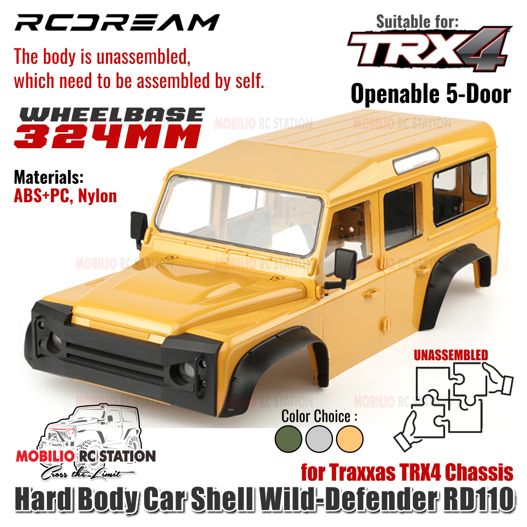 Jual Hard Body Car Shell Wild Defender RD110 for Traxxas TRX4 Chassis ...