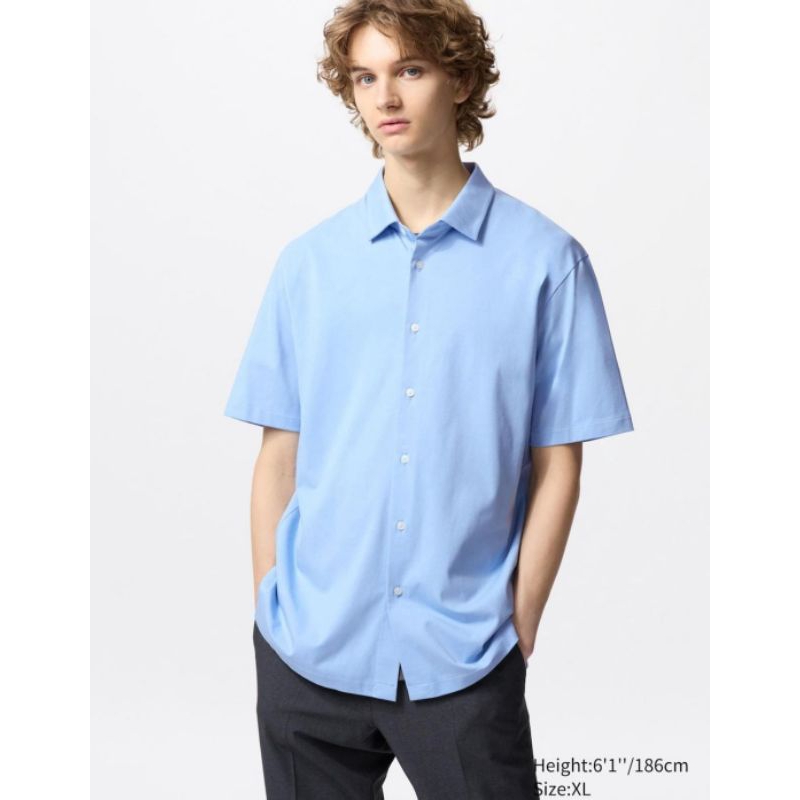 Jual Ready UNIQLO AIRism Full Open Polo Shirt Katun Kaos Polo Lengan ...