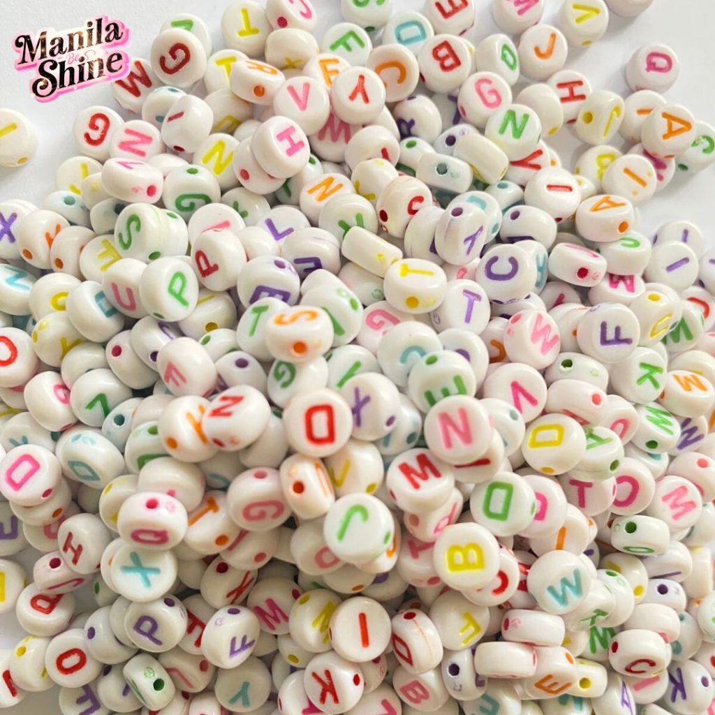 Jual MANILA BE Manik Huruf Bulat Pipih Putih Tulisan Warna Bold Cerah ...