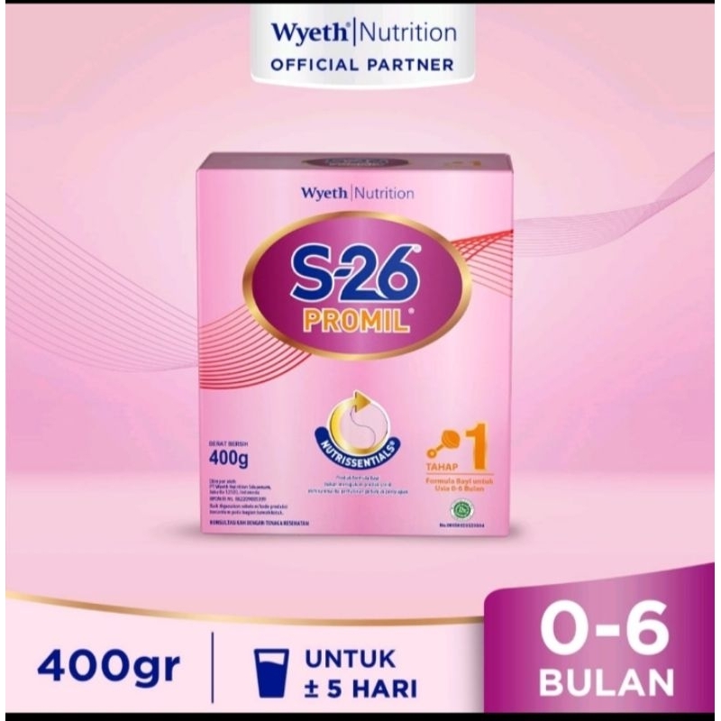 Jual S26 Promil 1 untuk usia 0-6 bulan kemasan 400gr | Shopee Indonesia