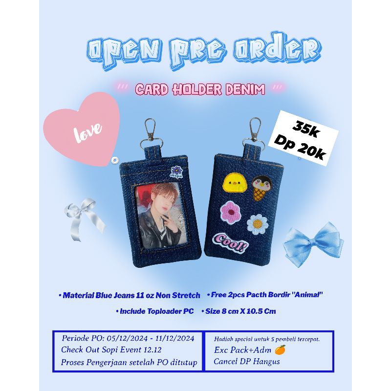 Jual Open Pre Order Card Holder Denim | Shopee Indonesia
