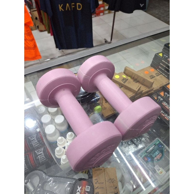 Jual 1 PASANG DAMBEL PLASTIK 1KG PINK / BARBEL PLASTICK 1KG PINK 2PCS ...