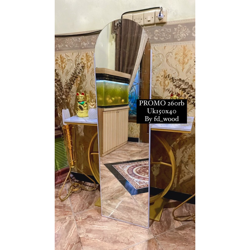 Jual STANDING MIRROR, FRAMELESS OVALL, KACA BERDIRI, KACA CERMIN ...