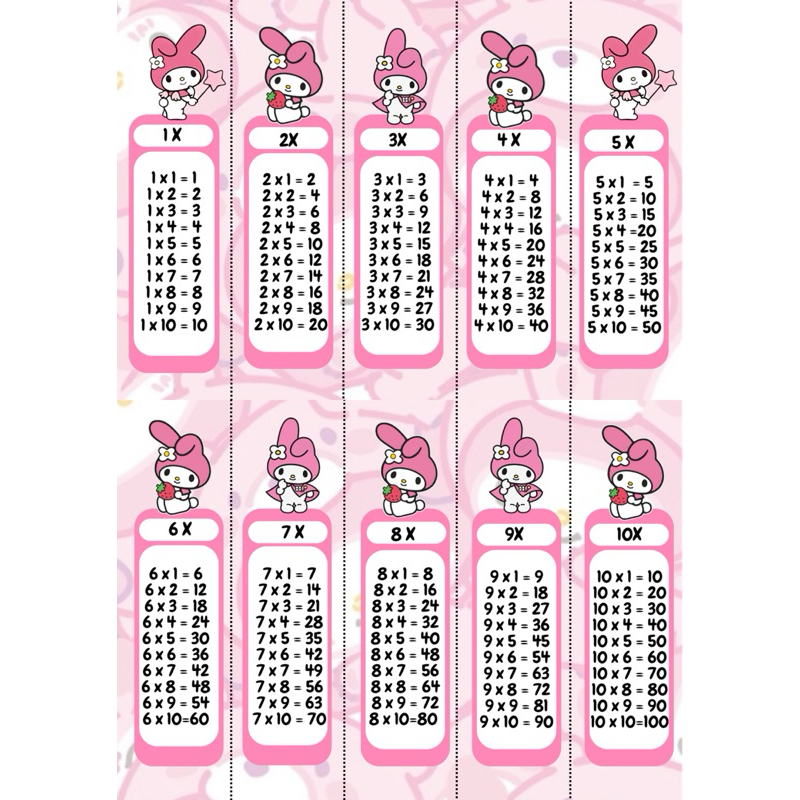 Jual Flash Card Perkalian Kuromi | Shopee Indonesia