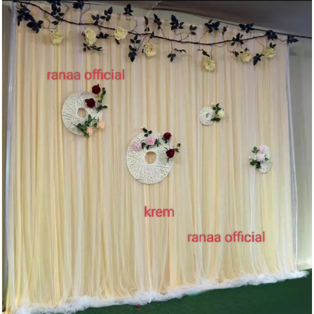 Jual backdrop lapis tile tinggi 150CM begron background double layer ...