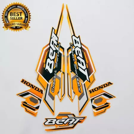 Jual striping honda beat karbu 2008 oren list body standar | Shopee ...