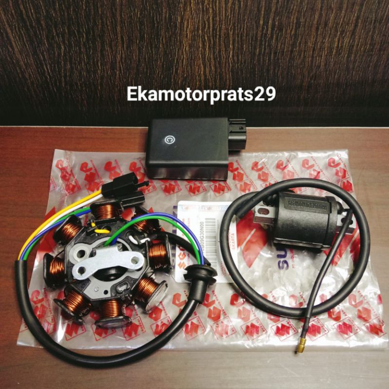 Jual Spull Spoll Stator Assy Com + CDi unit + Koill Pengapian Suzuki ...