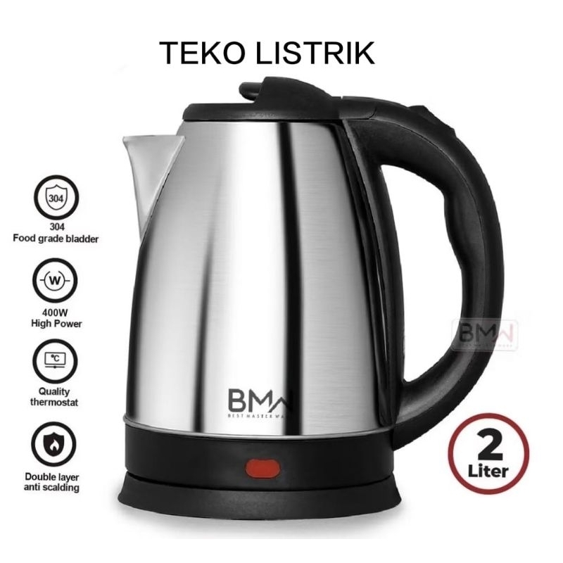Jual Teko Listrik Air Minum Teko Electric Kapasitas 2L Stainless Steel ...