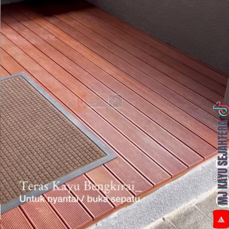 Jual DECK LANTAI KAYU OUTDOOR FLOOR TERAS BALKON DECKING BENGKIRAI ...