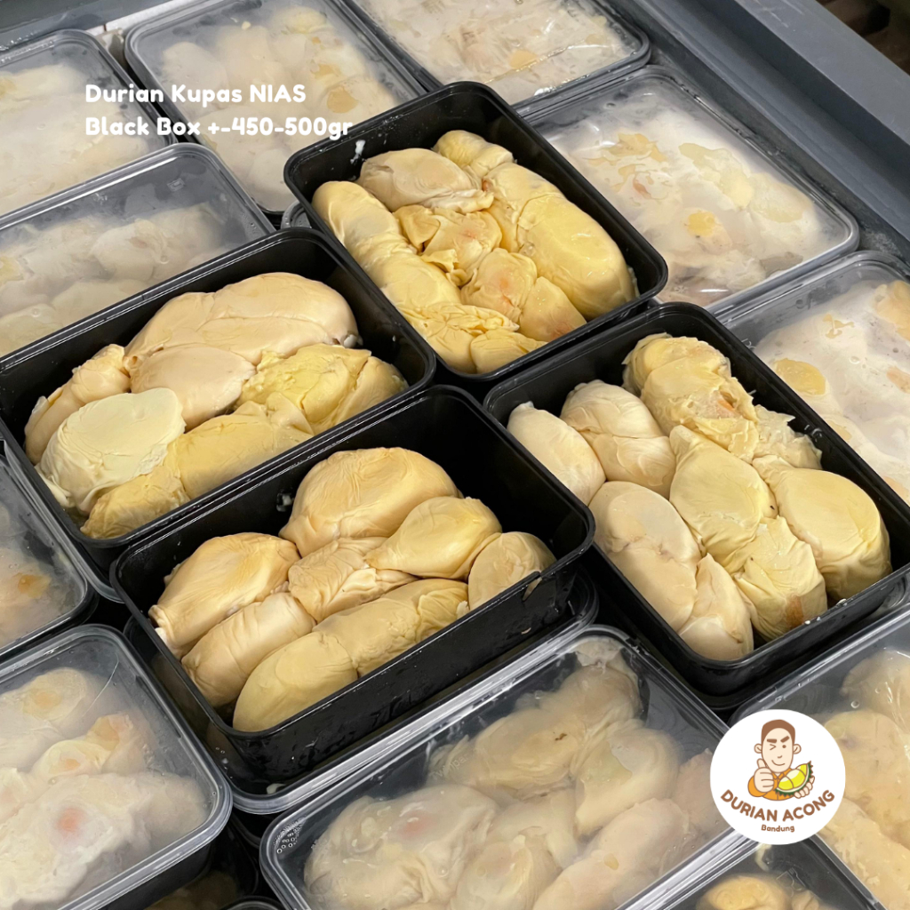 Jual Durian Kupas NIAS Black Box +-450-500gr | Shopee Indonesia