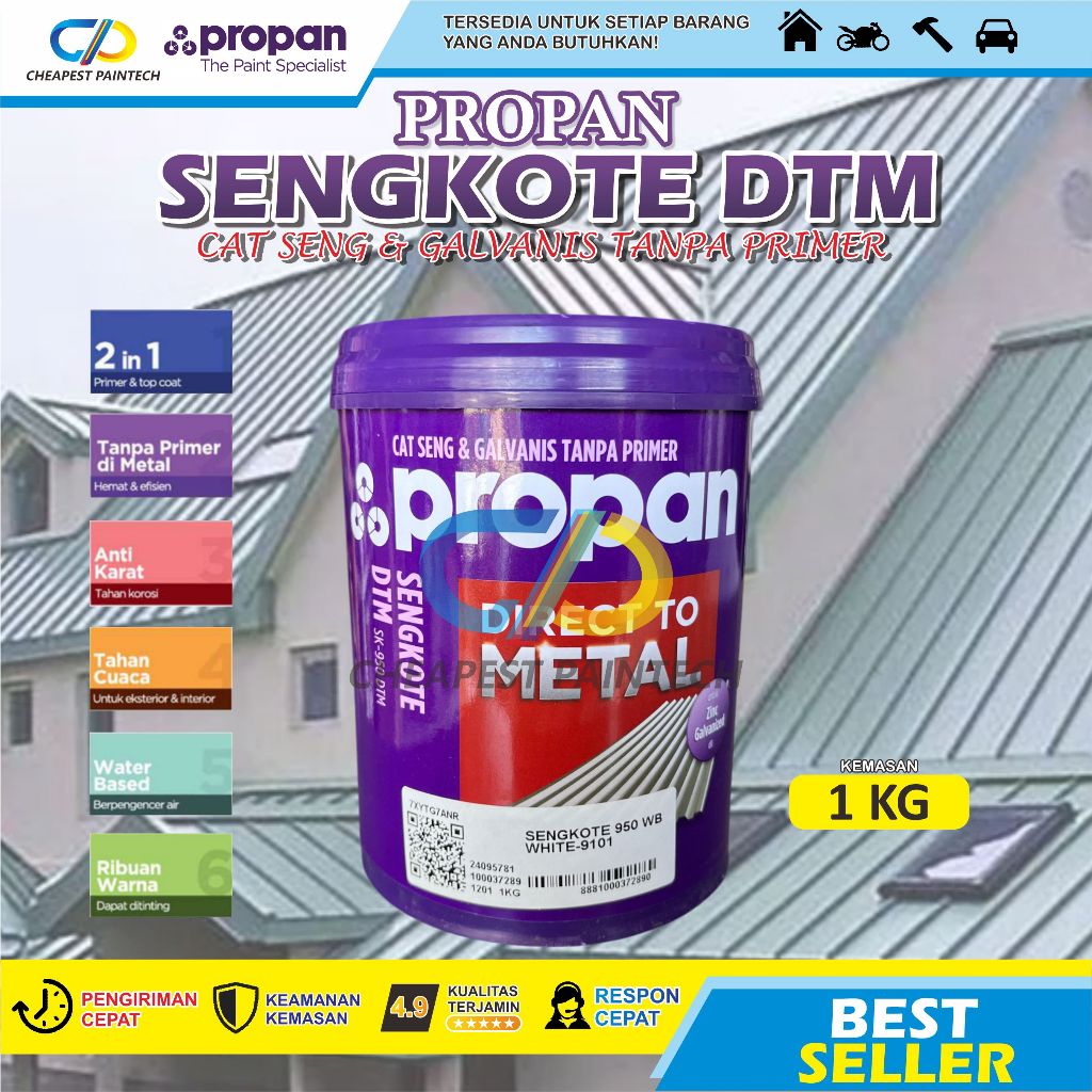 Jual CAT ANTI KARAT SENG PROPAN SENGKOTE DTM SK-950 KEMASAN 1L | Shopee Indonesia