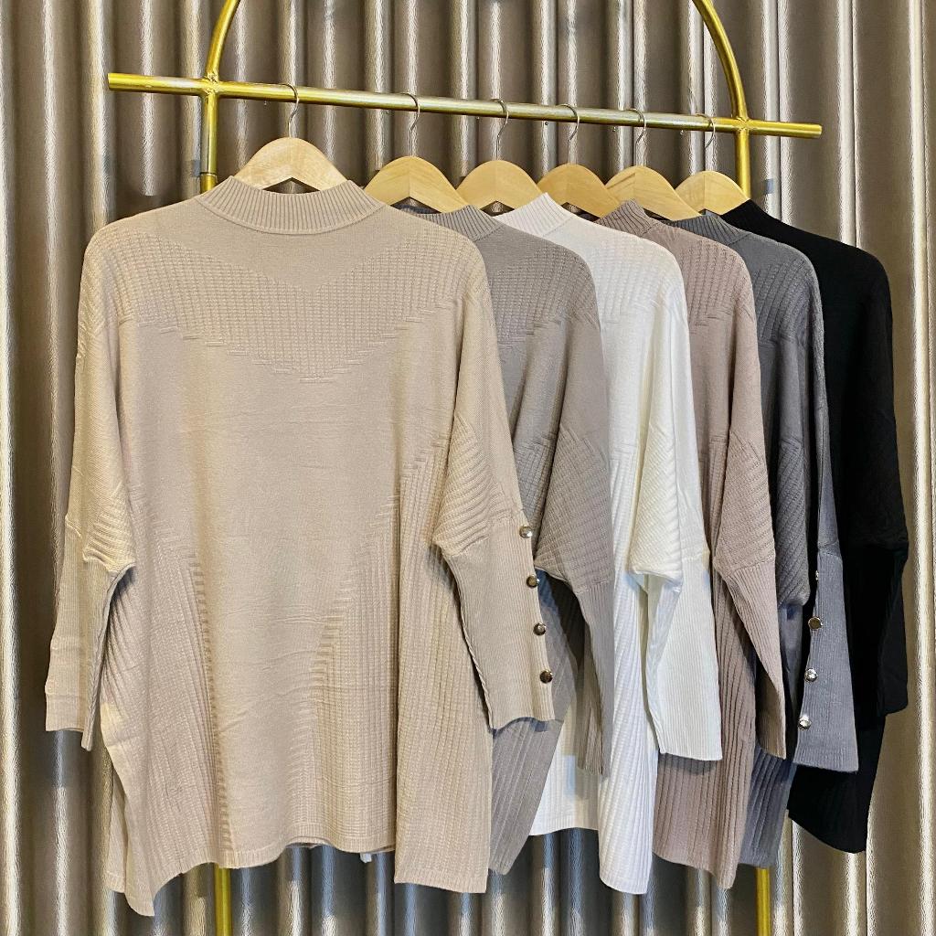 Jual BY.SHIWEAR Basic knit oversive premium import TANIA - Sweater ...