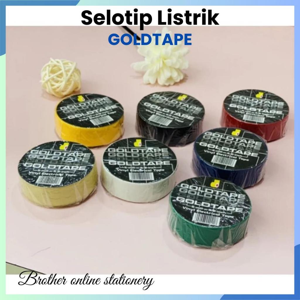 Jual BOS Selotip Listrik PVC Goldtape Hitam Dan Warna/Isolasi ...