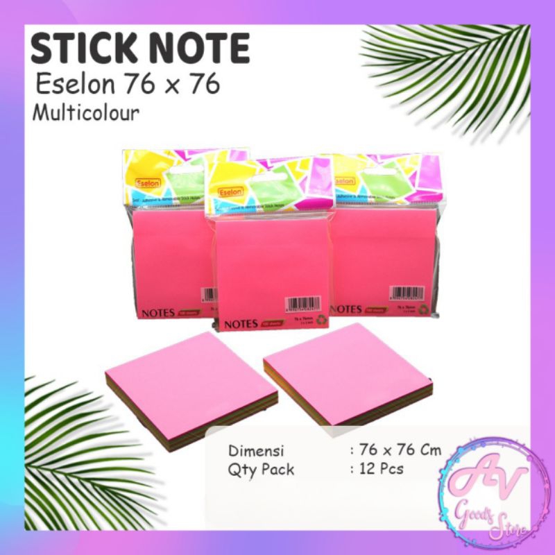 Jual STICK NOTE / PEMBATAS BUKU / STICKY NOTES ESELON MULTI WARNA ...