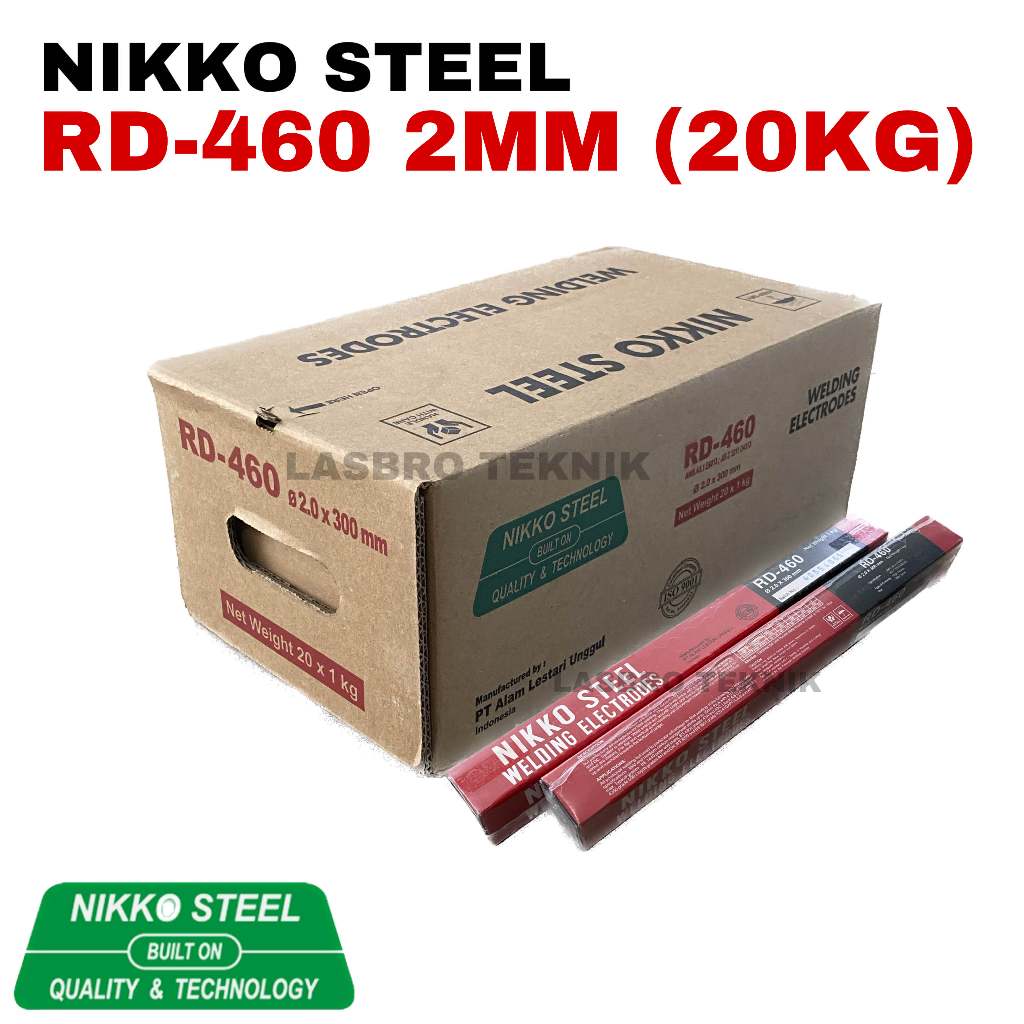 Jual Kawat Las 80KG RD-460 2MM 20KG E6013 NIKKO STEEL (20kg x4 box/80KG) | Shopee Indonesia