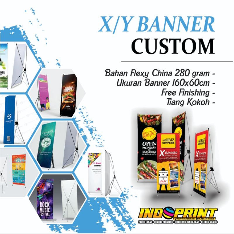 Jual X BANNER custom | x banner produk | Shopee Indonesia