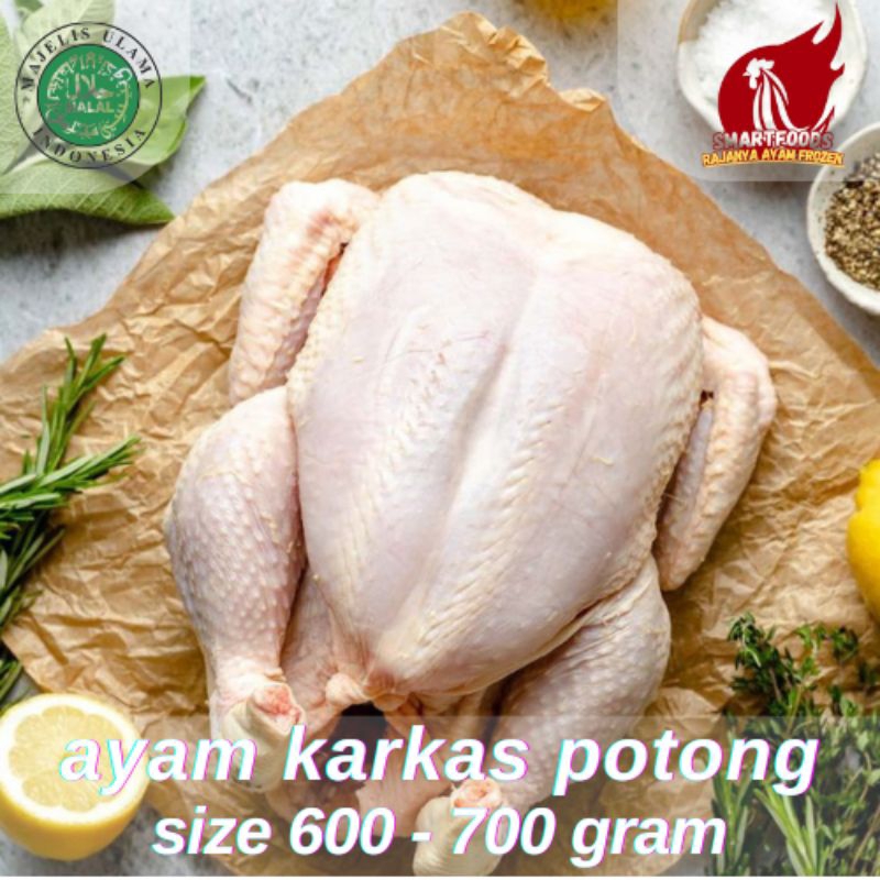 Jual ayam negeri karkas broiler size 600-700 gram potong utuh | Shopee Indonesia