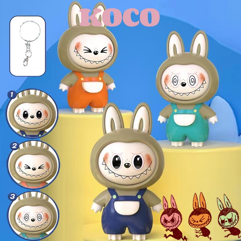 Jual KOCO Mainan Keychain LABUBU/Boneka Face Changing Labubu Doll Face ...
