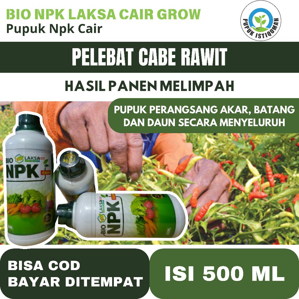 Jual PUPUK PENYUBUR CABE, PUPUK PENYUBUR Cabe Merah, PUPUK PENYUBUR TANAMAN CABE Npk Laksa 500 ...