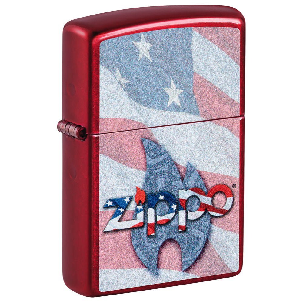 Jual Zippo Original 49781 Zippo Flag (Candy Apple Red) | Shopee Indonesia