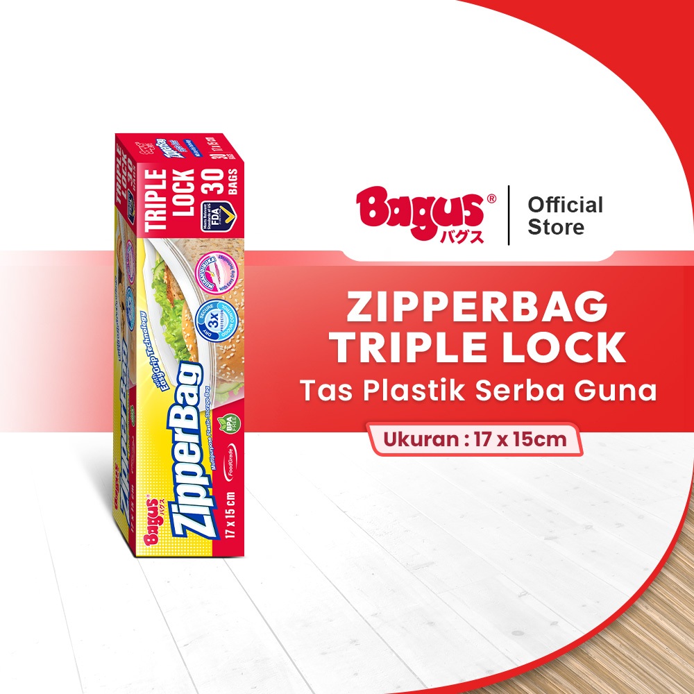 Jual Bagus Tripple Lock Zipperbag Ziplock Kantong Penyimpanan Makanan ...