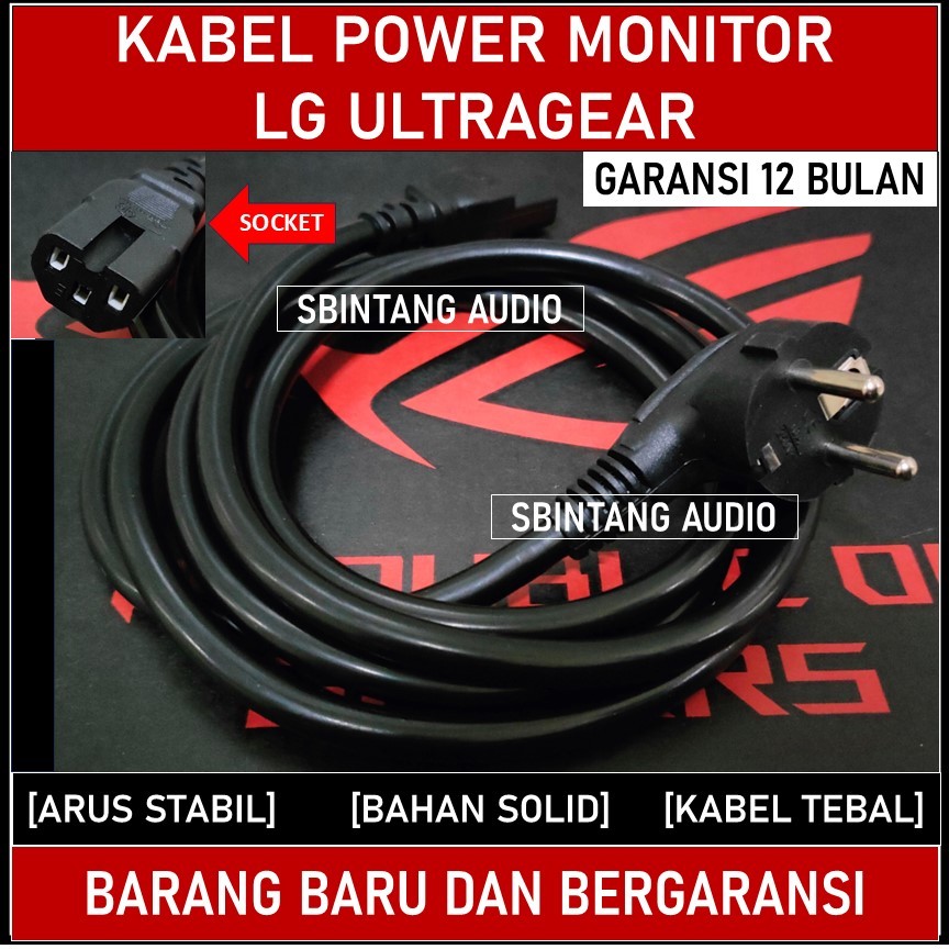 Jual Kabel power adaptor Monitor LG ULTRAGEAR Series | Shopee Indonesia